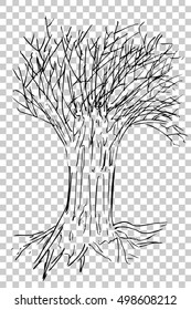 Big Death Tree Transparent Effect Background Stock Vector (Royalty Free ...