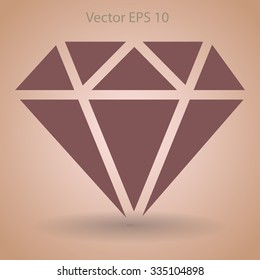 Big Diamond Vector Illustration Stock Vector (Royalty Free) 335104898