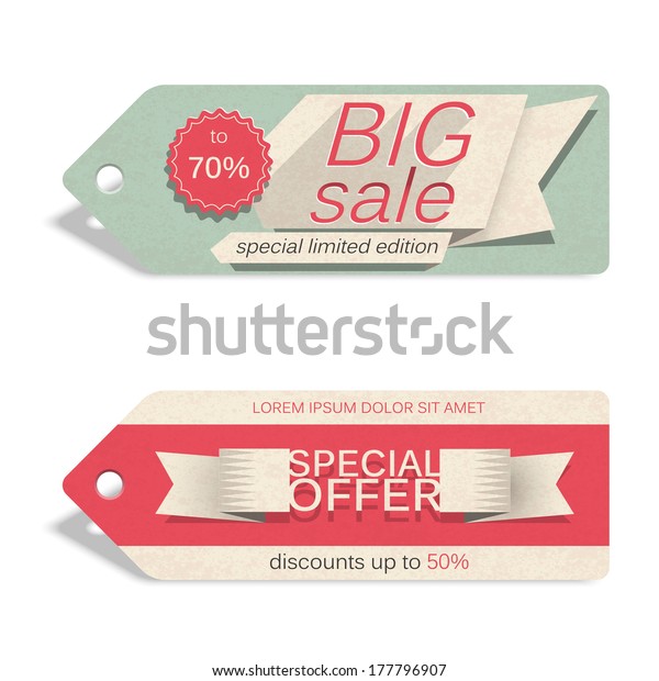 Big Discount Label Retro Design Isolated Stock Vector (Royalty Free ...