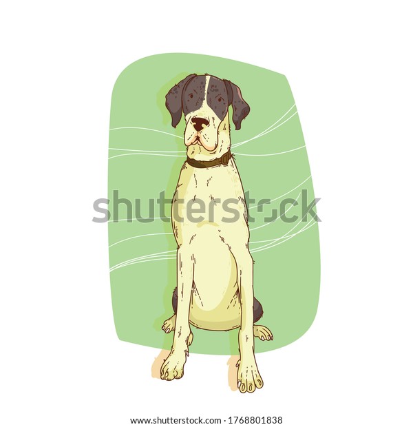 Big Dog Vector Cartoon Illustration Stock Vector (Royalty Free ...