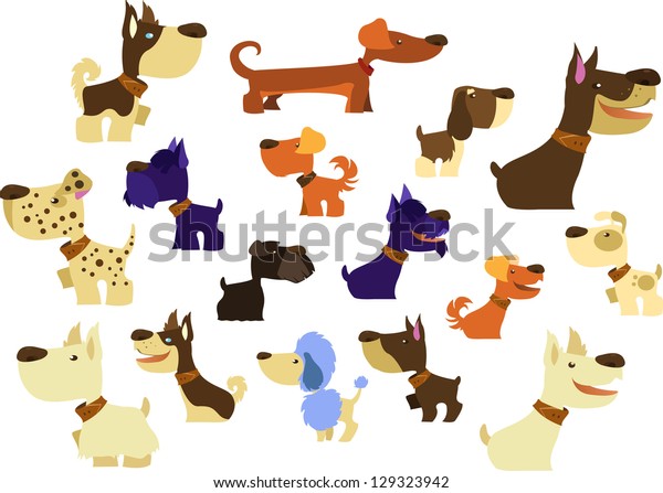 Colección Big Dogs: vector de stock (libre de regalías) 129323942 ...