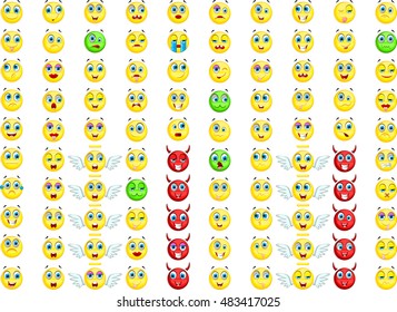 Big Emoticon Set You Design Stock Vector (Royalty Free) 483417025 ...