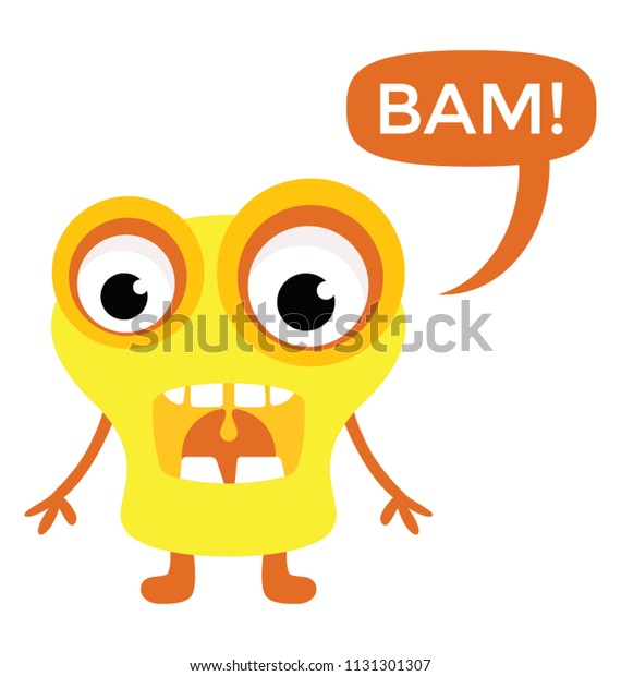 Big Eyed Opened Mouth Alien Monster Stock Vector (Royalty Free ...