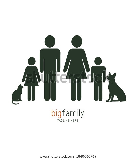 Big Family Logo Design Vector Man Stock Vector (Royalty Free ...