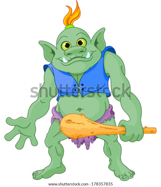 Big Fat Troll Cudgel Stock Vector (Royalty Free) 178357835