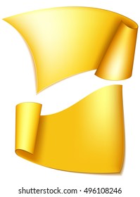 Big Gold Ribbon Stock Vector (Royalty Free) 496108246 | Shutterstock