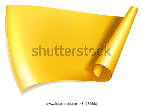 Big Gold Ribbon Stock Vector (Royalty Free) 484962568
