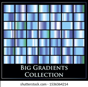 Big Gradient Set Blue Color Background Stock Vector (Royalty Free ...