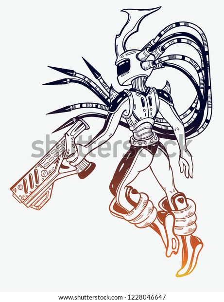 Big Gun Vector Isolated Illustration Fantasy Stock Vector (Royalty Free ...