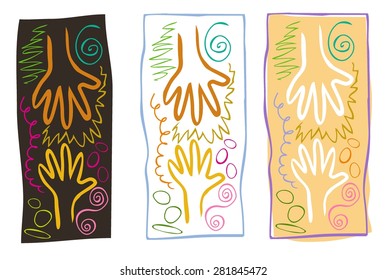 Collection Mythology Mystical Poster Illustrations Hand Stock Vector ...