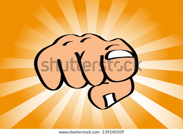 Big Hand Pointing Index Finger Viewer Stock Vector (Royalty Free) 139240109