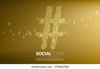 Big Hash Tag Small Hash Flow Stock Vector (Royalty Free) 1790467964 ...