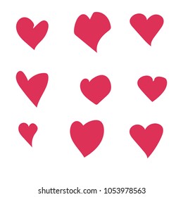 Big Hearts Icons Stock Vector (Royalty Free) 1053978563 | Shutterstock