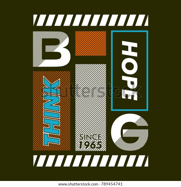 Big Hope Typography Graphic Art Vector Stock Vector (Royalty Free ...