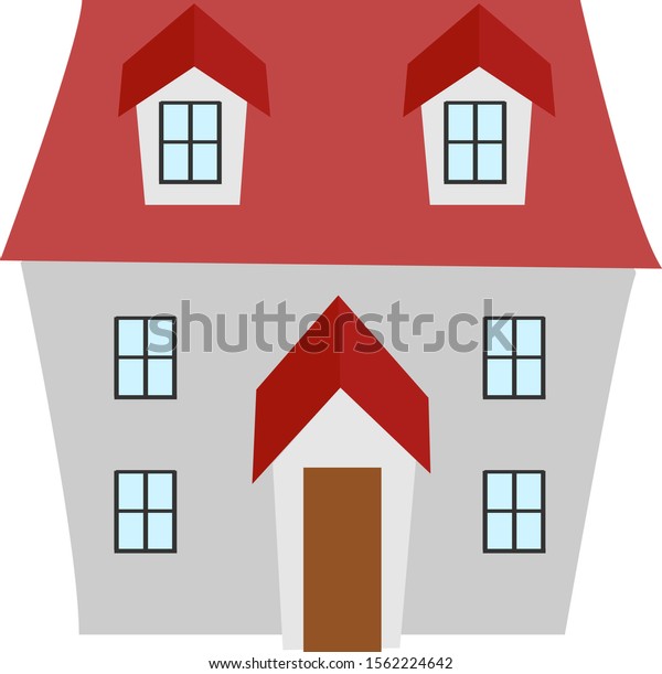 Big House Illustration Vector On White Stock Vector (Royalty Free ...