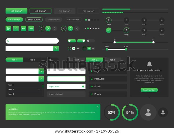 Big Huge Enhanced Ui Kit Web Stock Vector (Royalty Free) 1719905326 ...