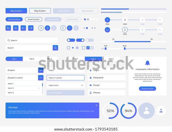 Big Huge Enhanced Ui Kit Web Stock Vector (Royalty Free) 1793543185 ...