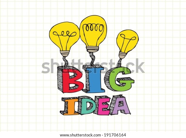Big Idea Light Bulb Illustration Icon Stock Vector (Royalty Free ...