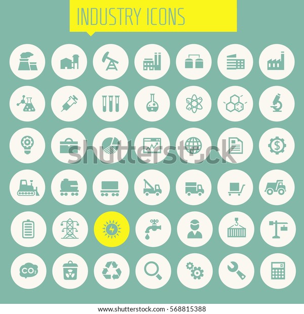 Big Industry Icon Set Stock Vector (Royalty Free) 568815388 | Shutterstock