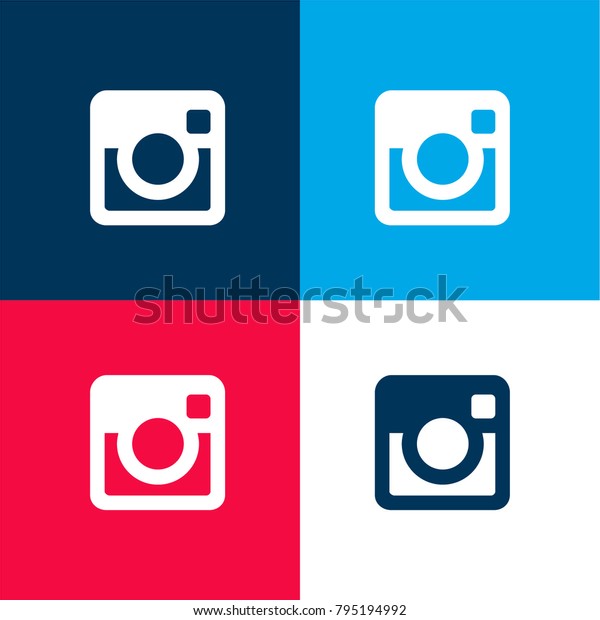 Gran logotipo de Instagram cuatro materiales de color y un logotipo ...