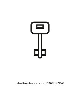 Big Key Line Icon Clue Access Stock Vector (Royalty Free) 1109838359 ...