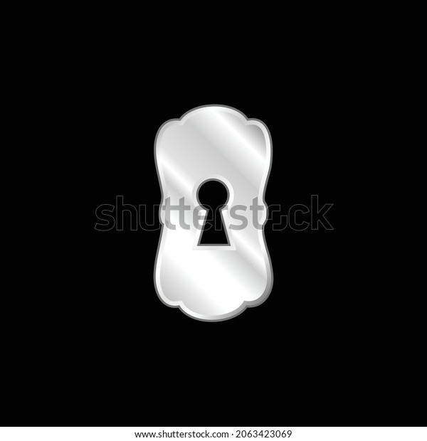 Big Keyhole Black Shape Silver Plated Stock Vector (Royalty Free ...