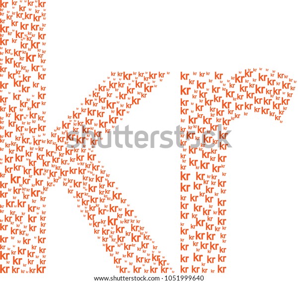 Big Krona Krone Symbol Collage Composed Stock-vektor (royaltyfri ...