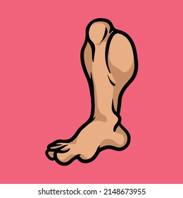 Big Leg Cartoon Vector Illustration Stock Vector (Royalty Free ...