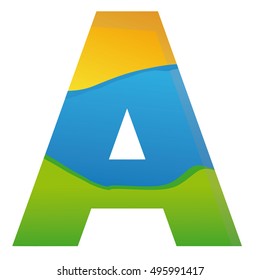 Big Letter Color Stock Vector (Royalty Free) 495991417 | Shutterstock