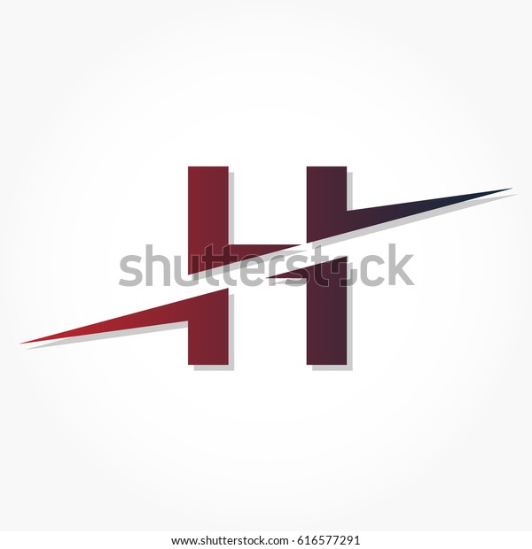 Big Letter H Gradient Red Maroon Stock Vector (Royalty Free) 616577291 ...