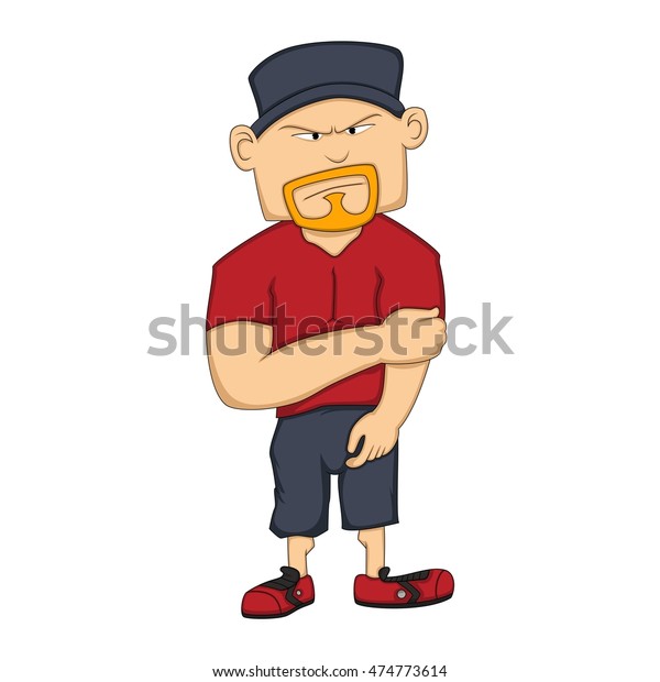 Big Man Cartoon Vector Illustration Stock Vector (Royalty Free ...