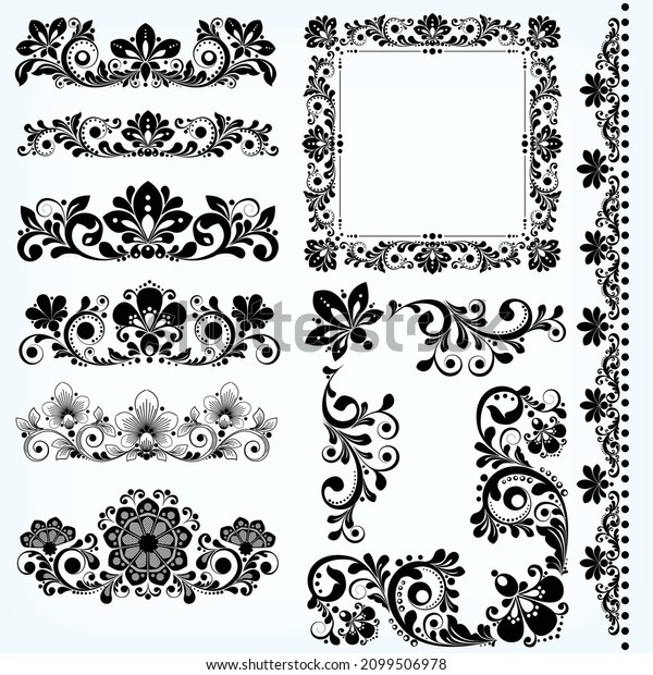 Big Modern Decorative Elements Pack Decoration Stock Vector (Royalty Free) 2099506978 | Shutterstock