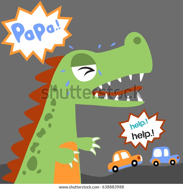 Big Monster Looking His Papa City Stock Vector (Royalty Free) 638883988 ...
