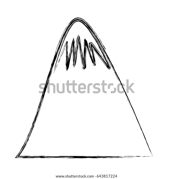 Big Mountain Drawing Icon Stock Vector (Royalty Free) 643817224