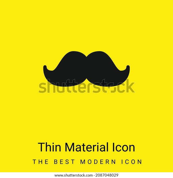 Big Moustache Minimal Bright Yellow Material Stock Vector (Royalty Free ...