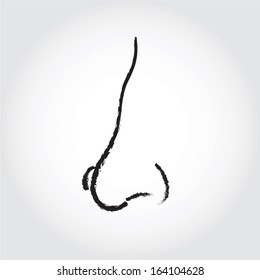 Big Nose Icon Vector Stock Vector (Royalty Free) 164104628 | Shutterstock