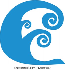 Big Ocean Wave Stock Vector (Royalty Free) 490804837 | Shutterstock