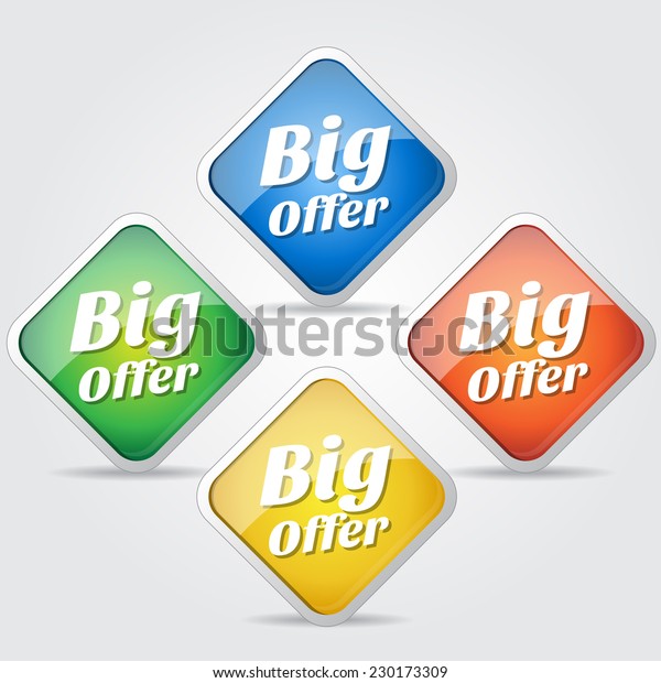 Big Offer Colorful Vector Icon Design Stock Vector (Royalty Free ...