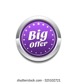 Big Offer Purple Circular Vector Button Stock Vector (Royalty Free ...