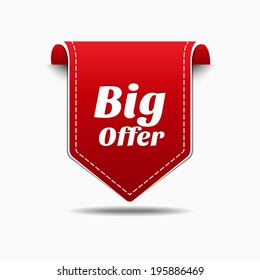 Big Offer Red Label Icon Vector Stock Vector (Royalty Free) 195886520