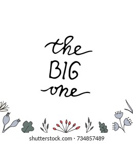 Big One Hand Lettering Vector Calligraphy: vector de stock (libre de ...