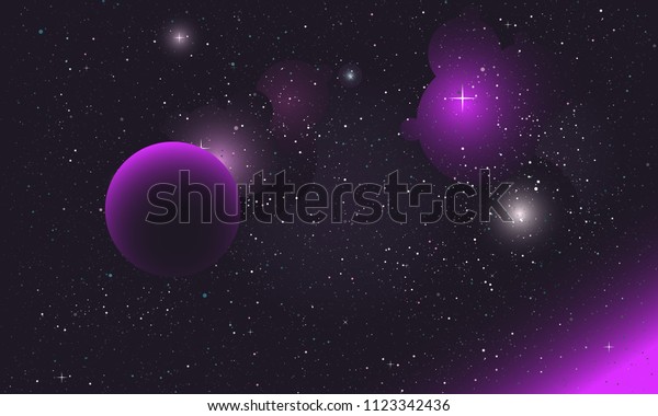 Big Purple Gas Giant Planet Moves Stock Vector (Royalty Free ...