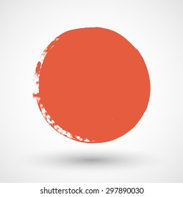 Big Red Grunge Circle Stock Vector (Royalty Free) 297890030 | Shutterstock