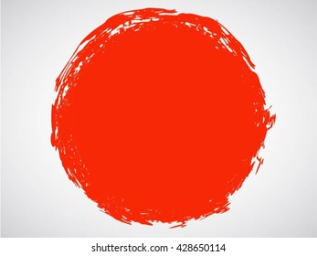 Big Red Grunge Circle: vector de stock (libre de regalías) 428650114 ...
