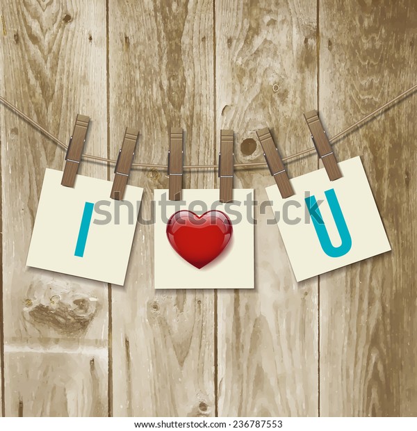 Big Red Heart Inscription Vector Illustration Stock Vector (Royalty ...