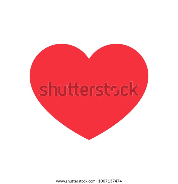Big Red Heart Round Valentines Day Stock Vector (Royalty Free) 1007137474
