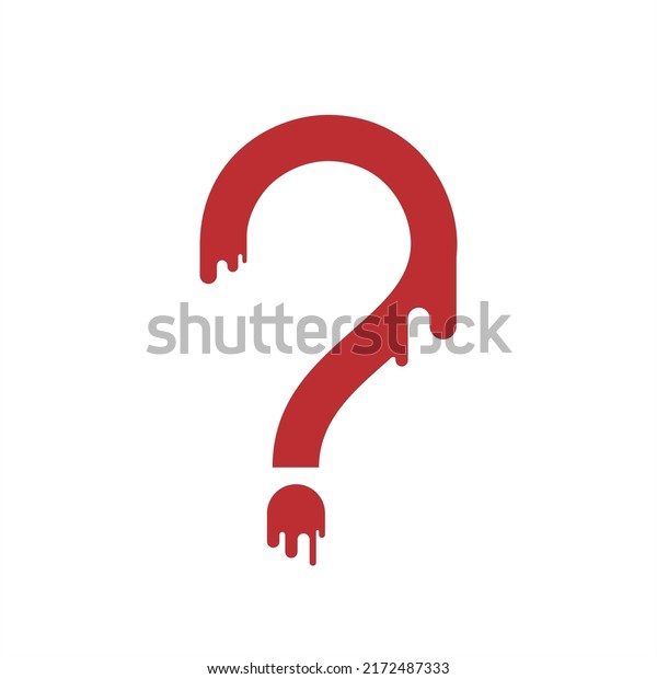 Vektor Stok Big Red Mark Question Icon Liquid (Tanpa Royalti ...