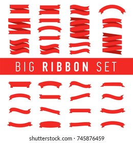 Big Red Ribbons Set Isolated On 스톡 벡터(로열티 프리) 745876459 | Shutterstock