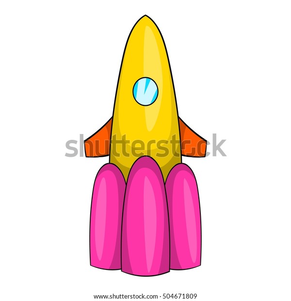 Big Rocket Icon Cartoon Illustration Big Stock Vector (Royalty Free ...