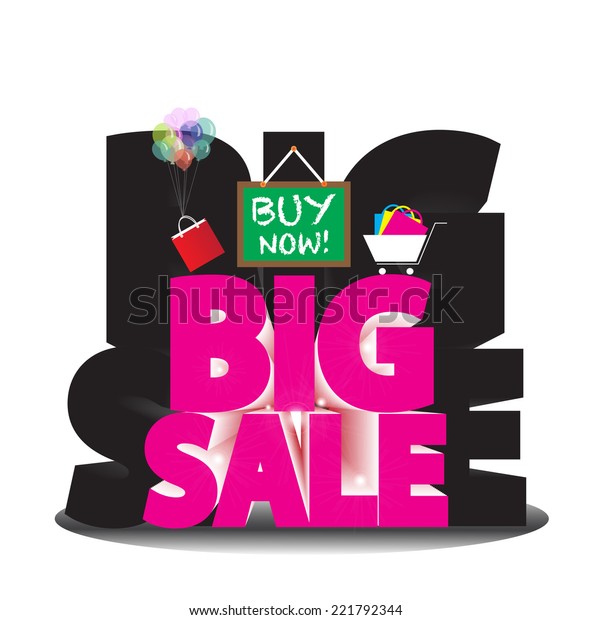 Big Sale Wording Vector Format Stock Vector (Royalty Free) 221792344 ...